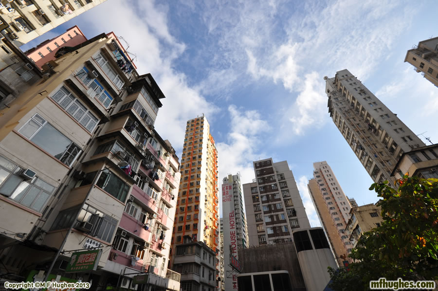 Street scene in Hong Kong, 2013.